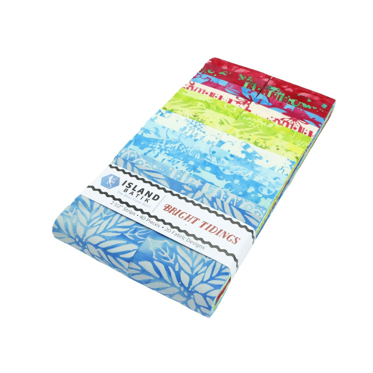 Island Batik Bright Tidings Christmas Strip Pack Fabric Strips | Fabric ...