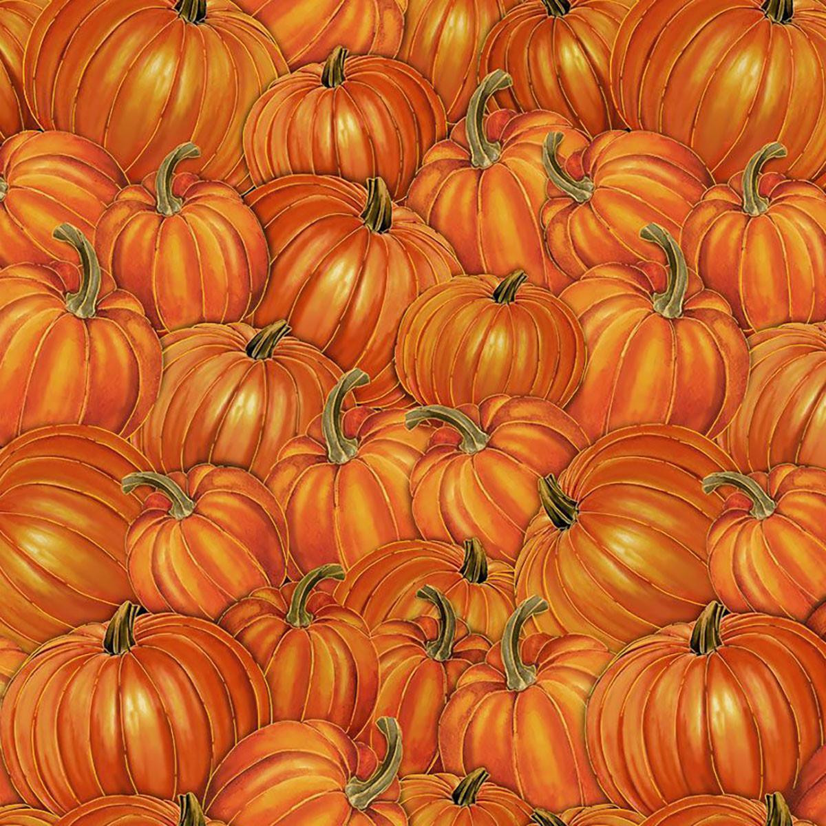Timeless Treasures Fabrics Fall Festival Pumpkin Collage Orange ...