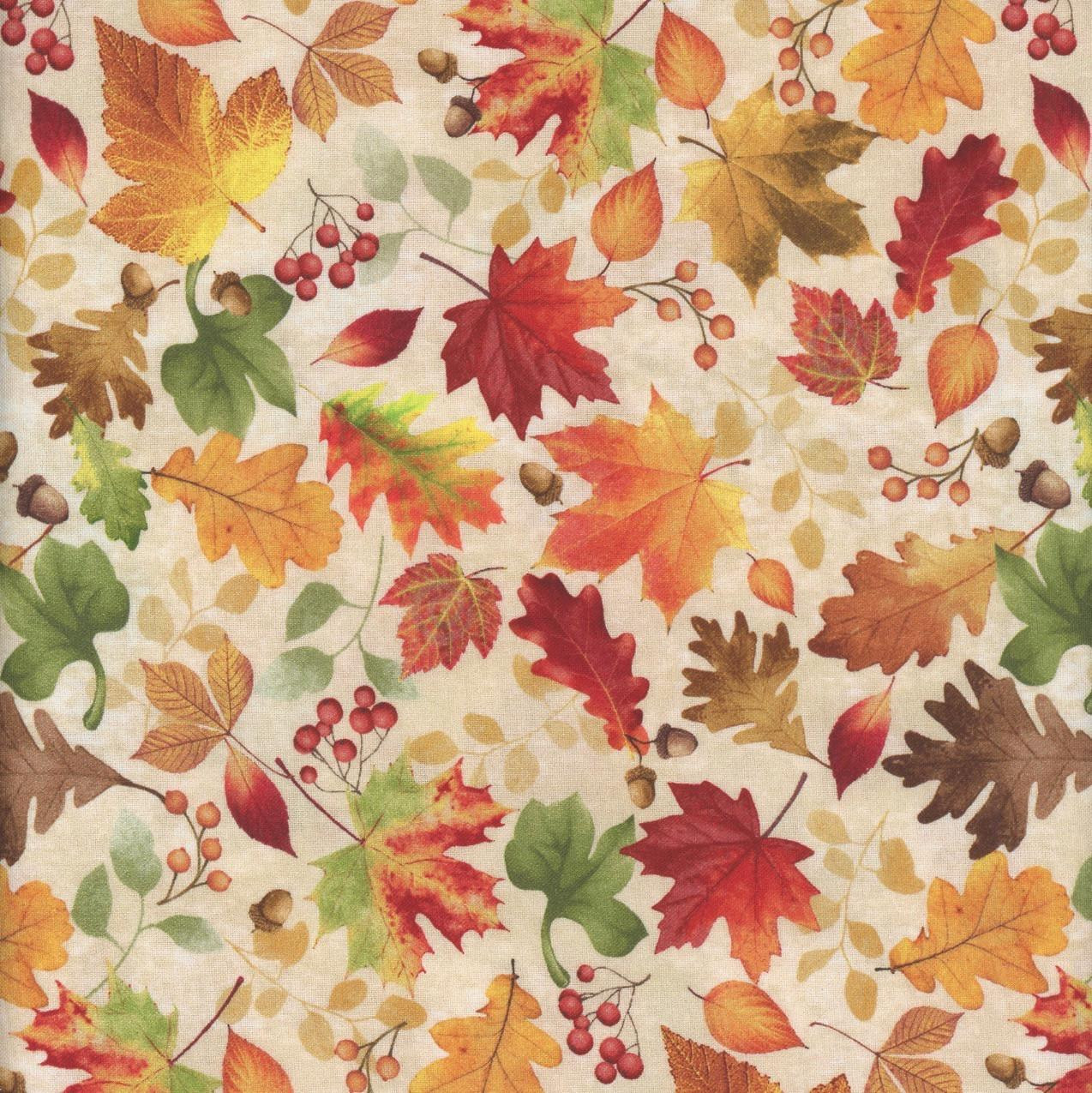 fall leaf pattern fabric