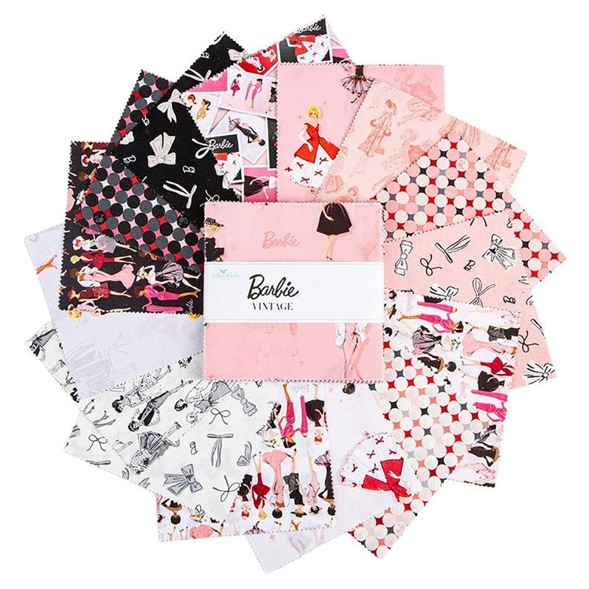 Riley Blake Fabrics Barbie Vintage 10 Inch Stacker Squares, 42 Pcs ...