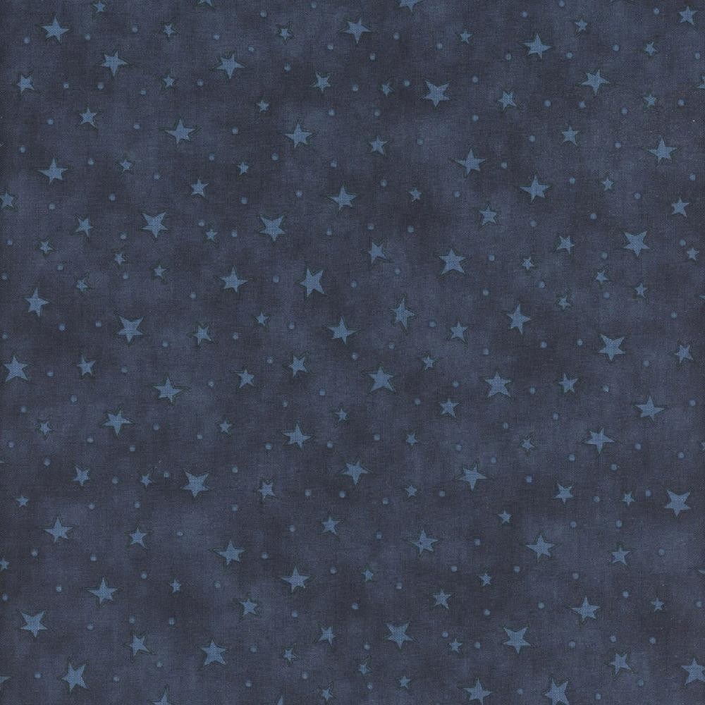 Henry Glass Fabrics Leanne Anderson Basics Indigo Blue Folk Art Starry ...