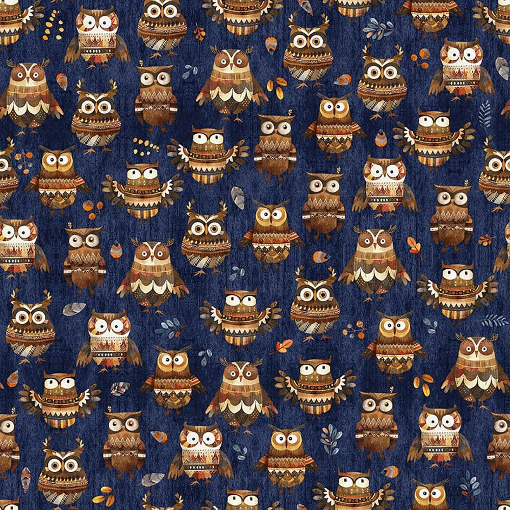 Owl Print Upholstery Fabric