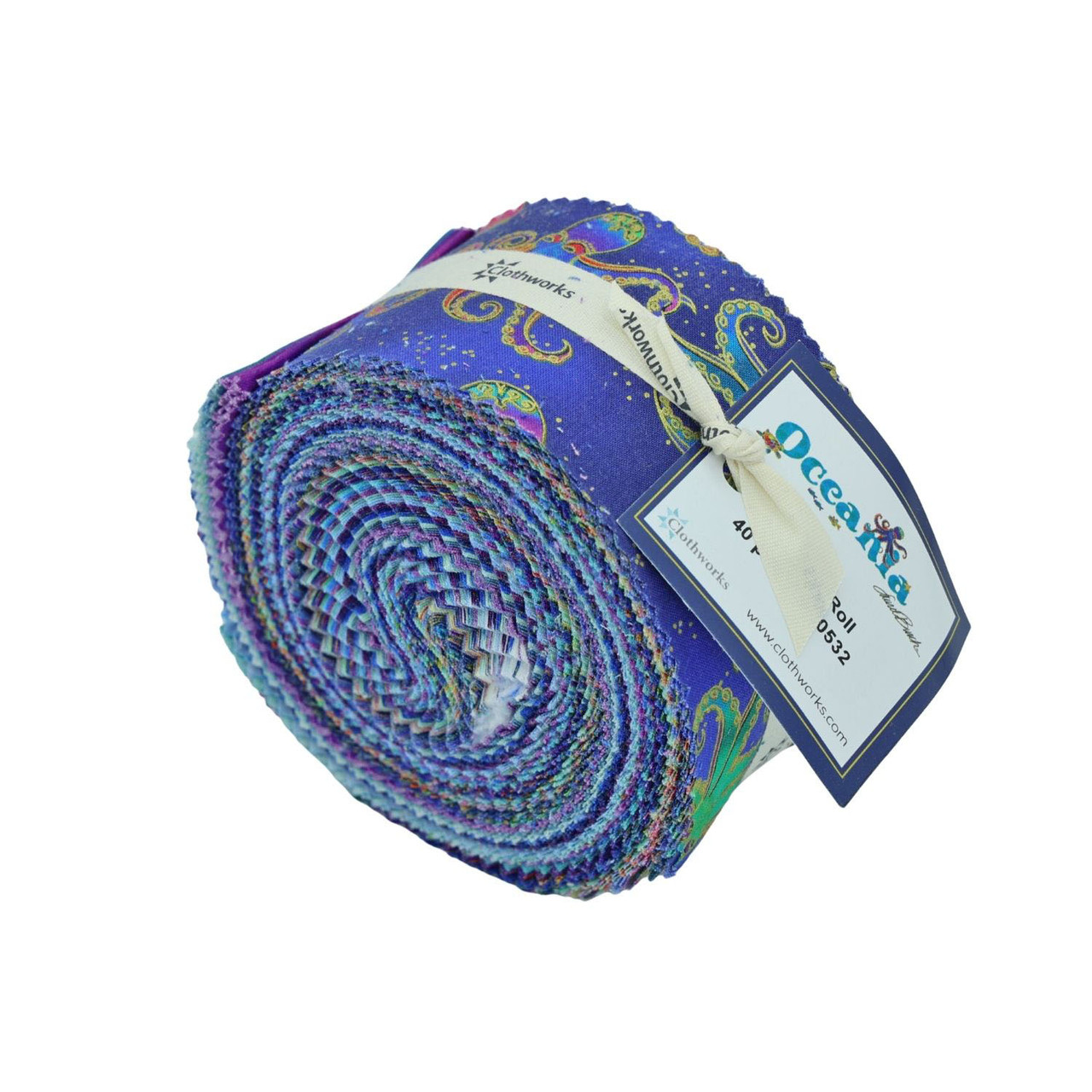 Clothworks Oceana by Laurel Burch Strip Roll - Hancock's of Paducah