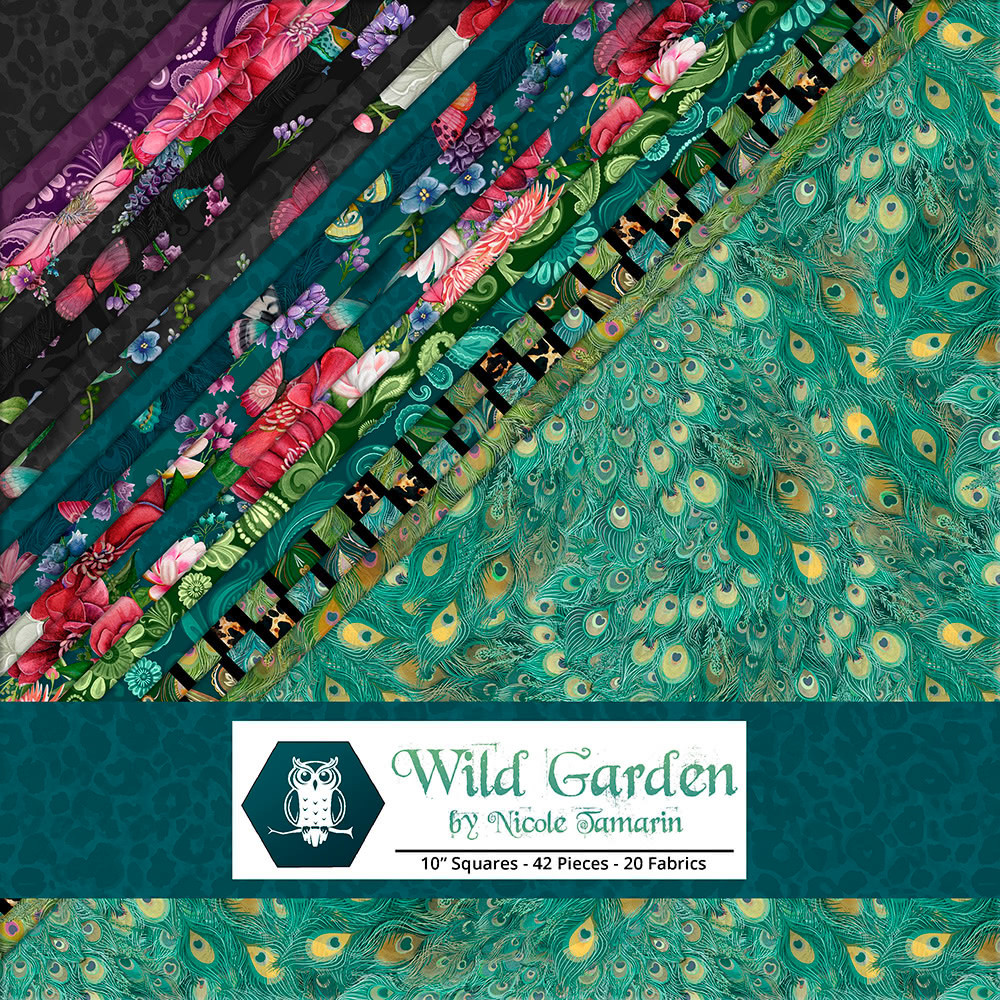Lumin Fabrics White Owl Wild Garden Nicole Tamarin Stacks Layer Cake ...
