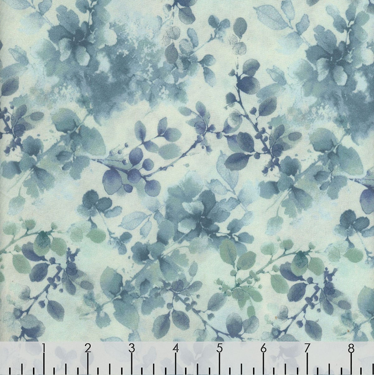 Henry Glass Fabrics Awakenings Jan Mott Pale Blue Silhouettes Texture ...