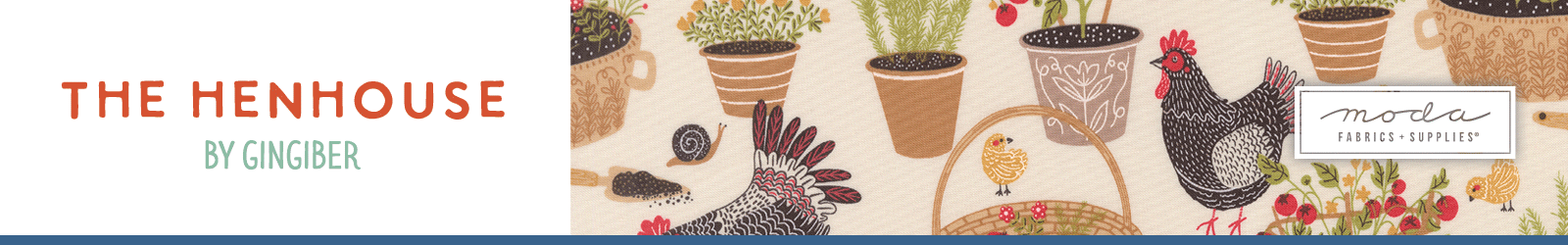 Gingiber Henhouse quilting fabrics by the yard by Moda Fabrics ...
