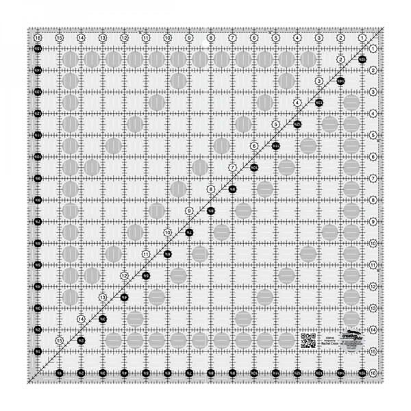 Creative Grids Quilt Ruler 15.5 Inch Square | Ruler