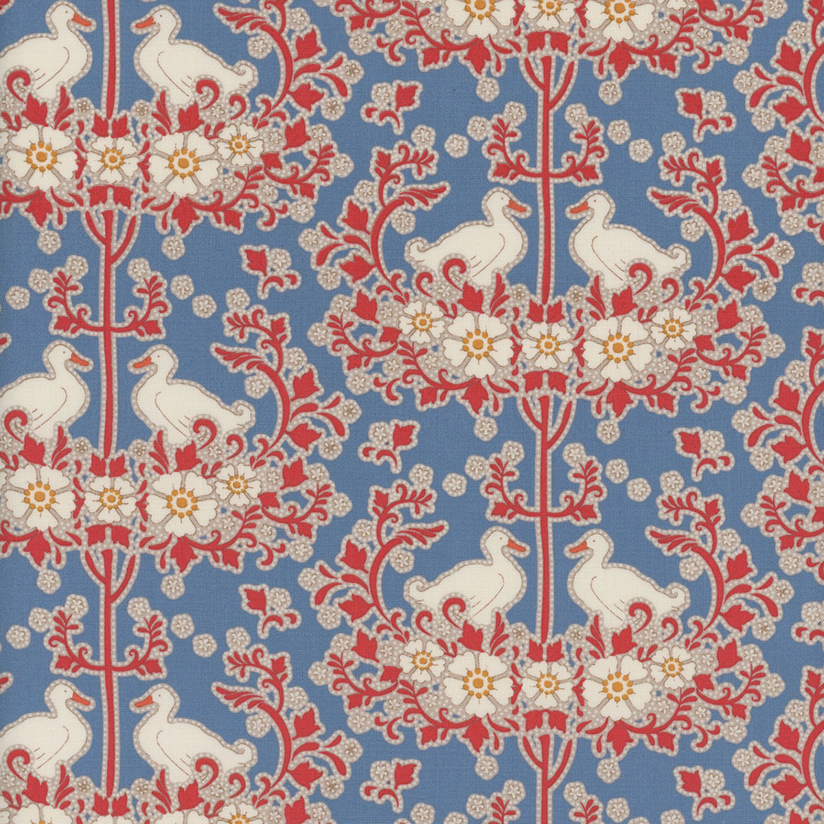 Tilda Fabrics 25th Anniversary Jubilee Duck Nest Blue | Quilt Fabric