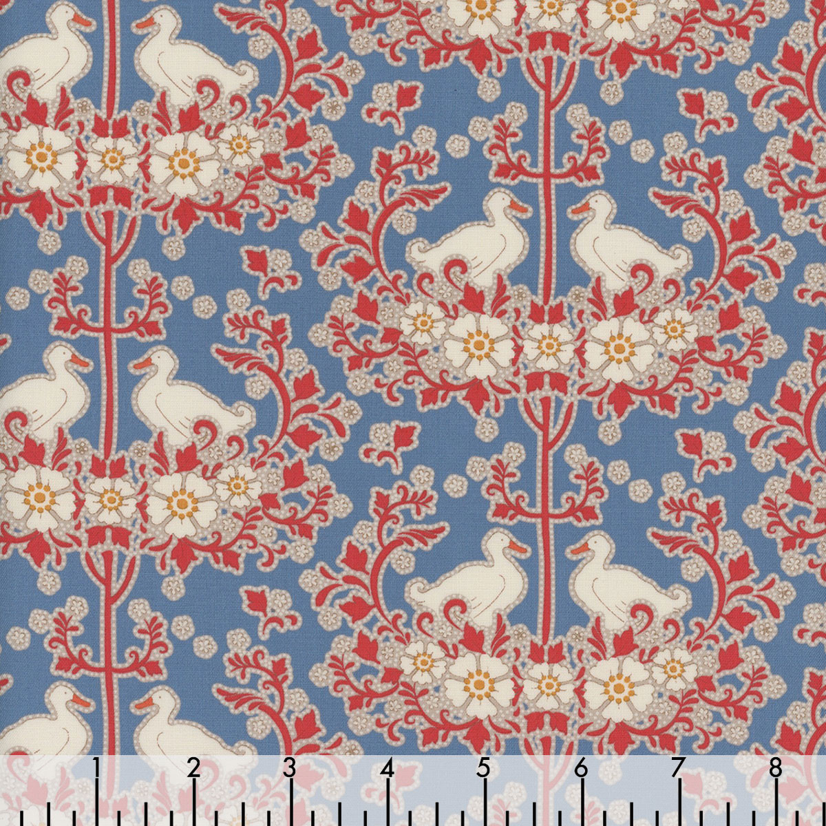 Tilda Fabrics 25th Anniversary Jubilee Duck Nest Blue | Quilt Fabric