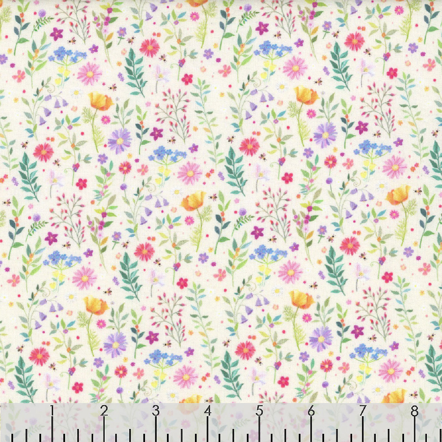 Clothworks Fabrics Simple Life Petite Fleur Cream | Quilt Fabric