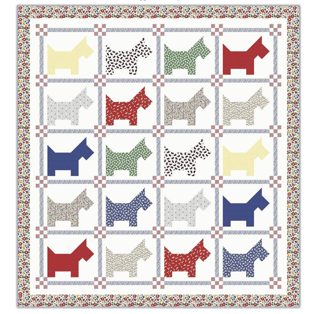Marcus Fabrics Aunt Grace Goes Bold Judie Rothermel Scottie Dot Quilt ...