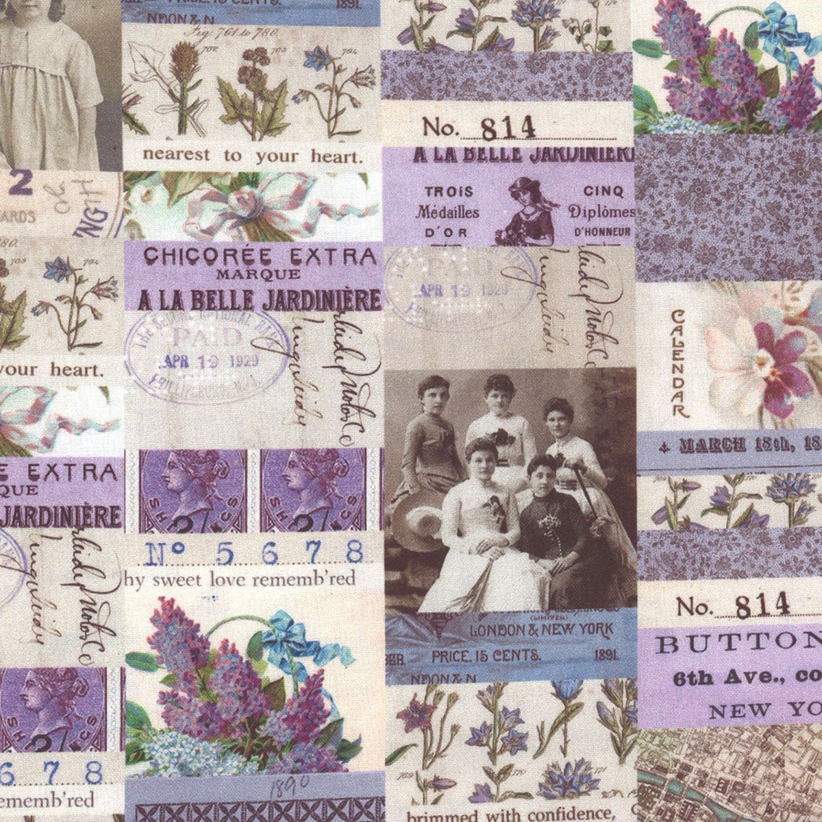 FreeSpirit Fabrics Purple Palette by Tim Holtz Eclectic Elements Purple ...