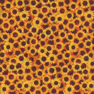 Timeless Treasures Fabrics Spring Chicken Packed Sunflowers Yellow ...