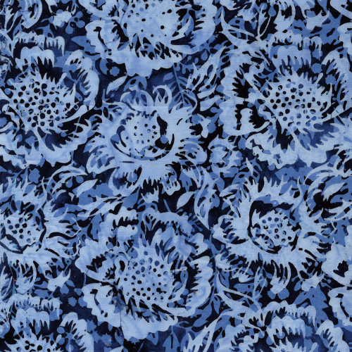 Lumin Fabrics Isand Batik Countryside Charm Batiks Large Floral Blue ...