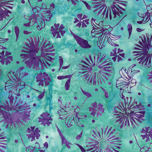 Lumin Fabrics Isand Batik Secret Garden Batiks Medium Daisies and ...
