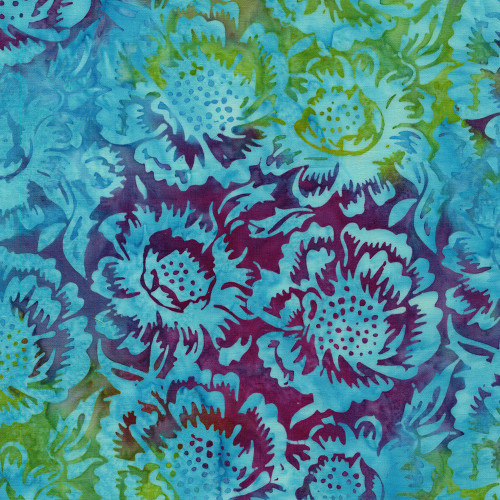 Lumin Fabrics Isand Batik Springtime Bouquet Batiks Large Floral Multi ...