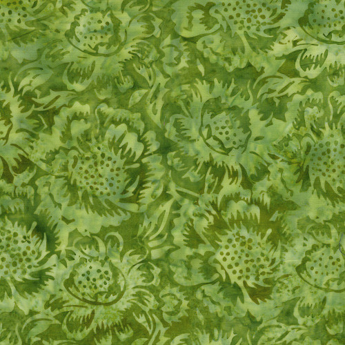 Lumin Fabrics Isand Batik Springtime Bouquet Batiks Large Floral Green ...