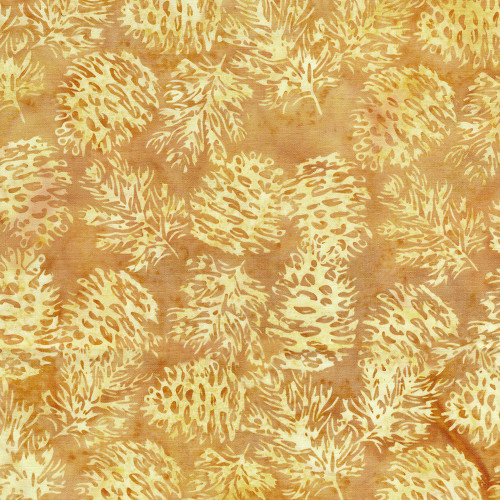 Lumin Fabrics Isand Batik Woodland Warmth Batiks Pinecones and Fir ...