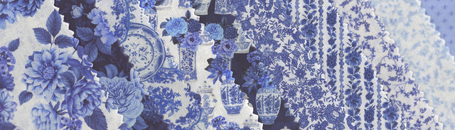Blue China Fabric | China Blue Fabric by Whistler Studios for Windham ...
