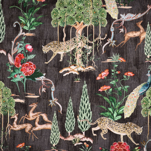 Hamilton Fabrics Tolkein Cream Mughal Fruit Animal Garden | Drapery