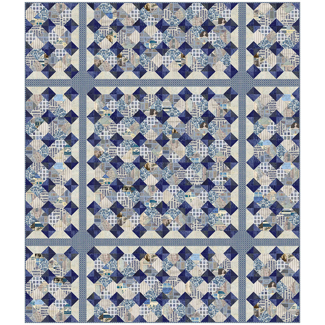 FreeSpirit Fabrics Teal Palette by Tim Holtz Ripples Quilt Kit ...