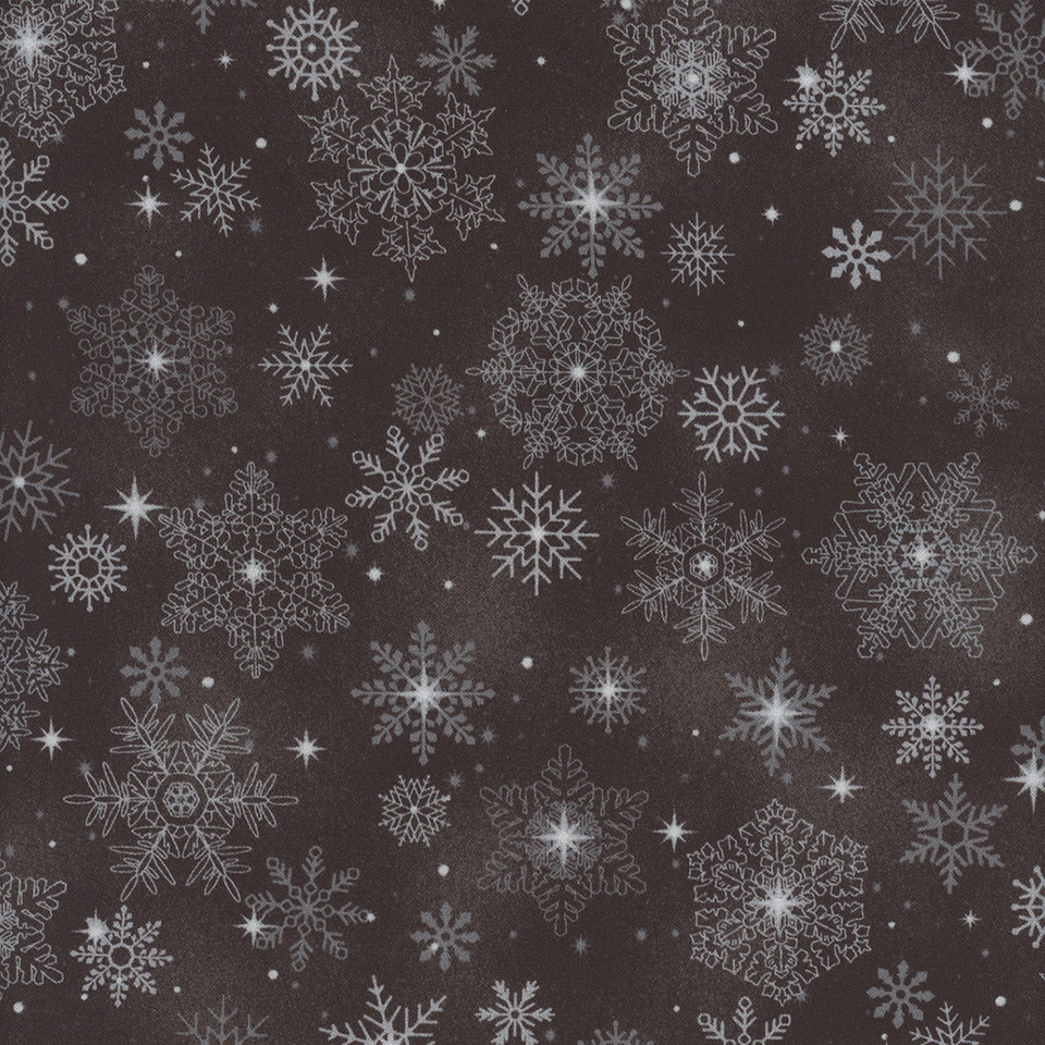 Marcus Fabrics Bentley's Snowflakes Smithsonian Institution Slate ...