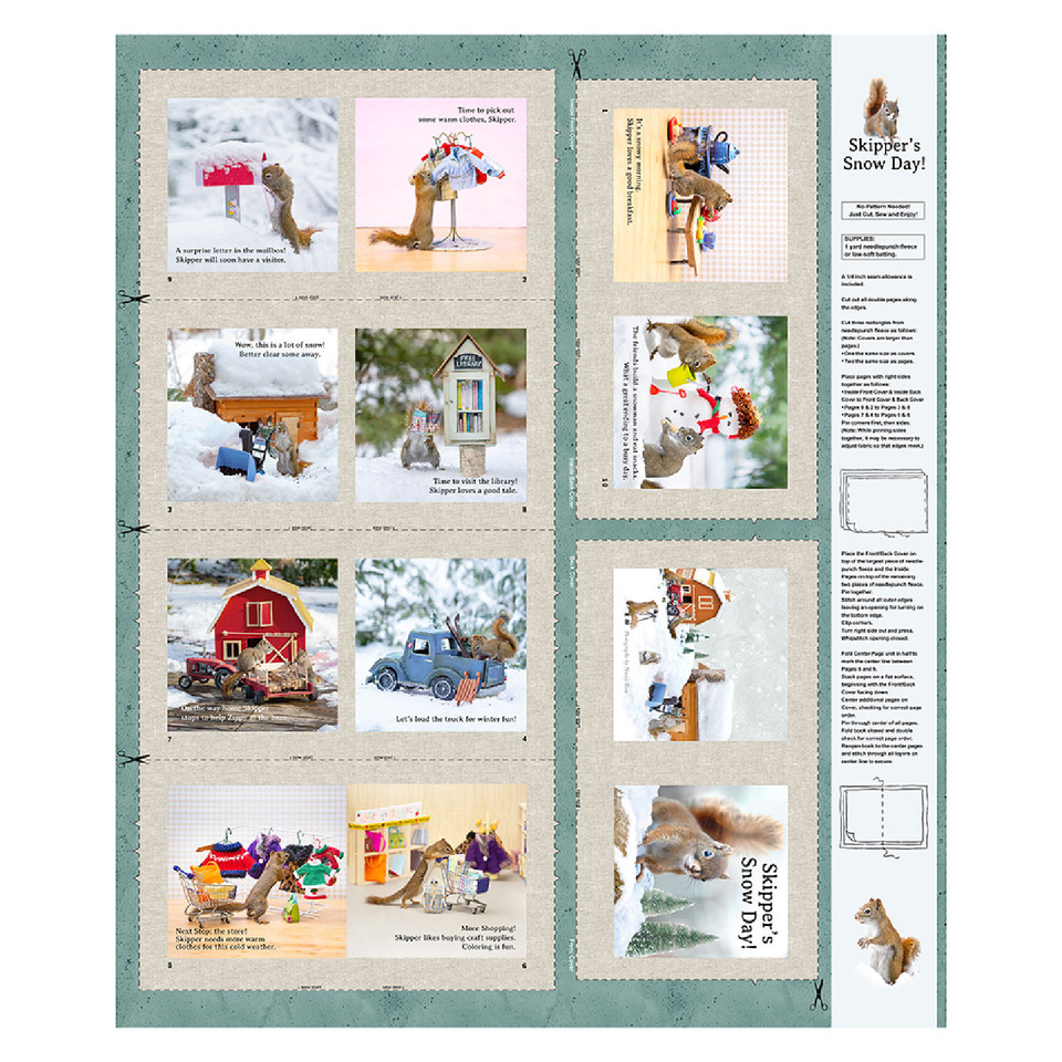 Clothworks Fabrics The Secret Life of Squirrels II Realistic Scenes Fat ...