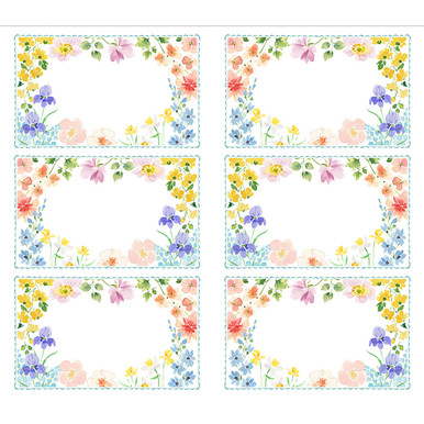 Clothworks Fabrics Spring Has Sprung Heatherlee Chan Placemat Panel White