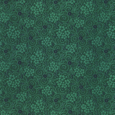 Henry Glass Fabrics Quiet Grace Kim Diehl Scatter Garden Teal | Quilt ...