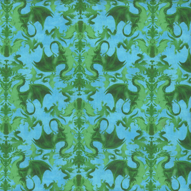 Windham Fabrics Dragon Kingdom Heraldry Green - Hancock's of Paducah