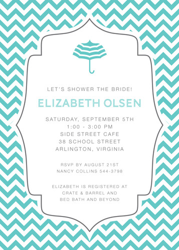 Chevron Showers Invitation - NoteworthyNotes