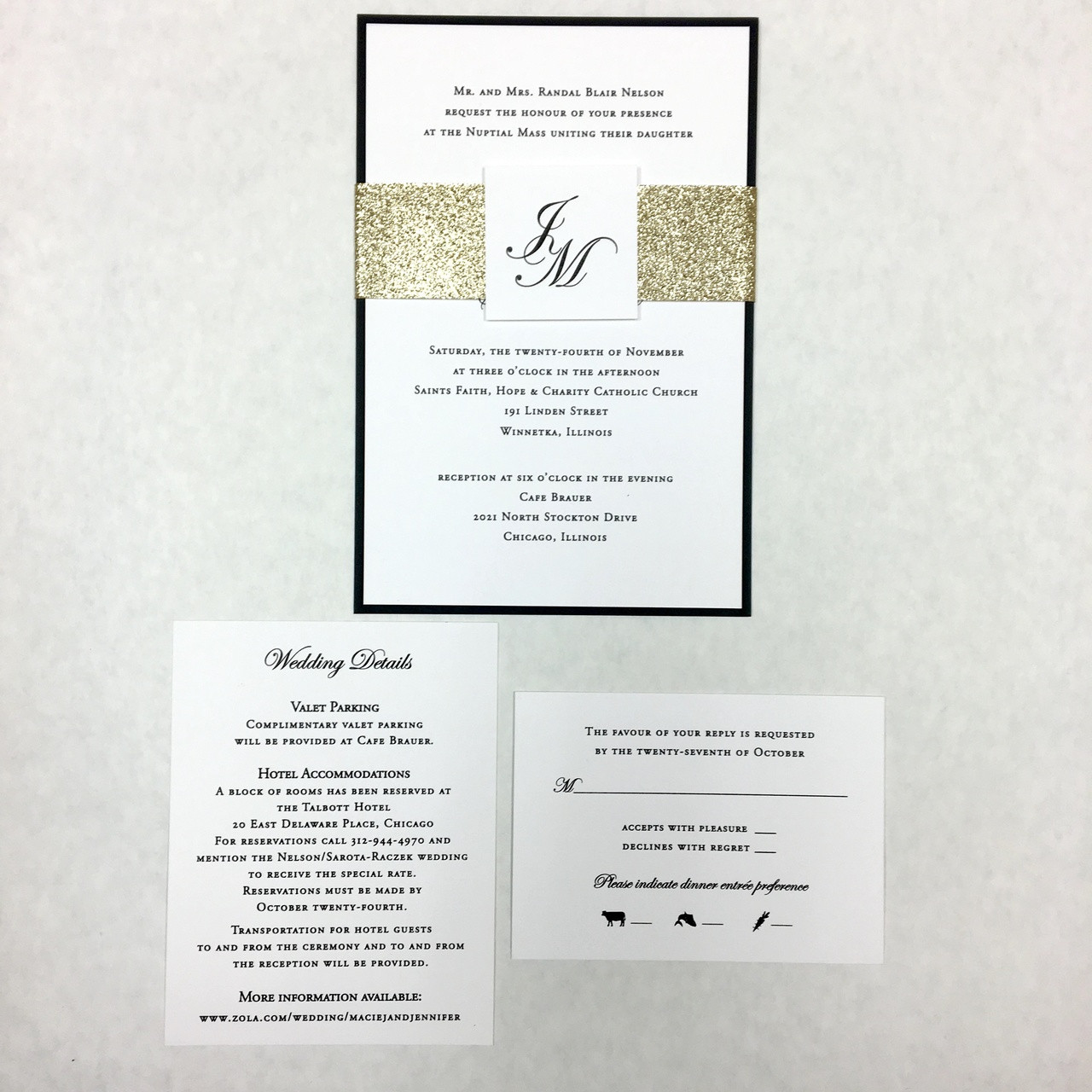 Jennifer and Maciej: Wedding Invitation | NoteworthyNotes