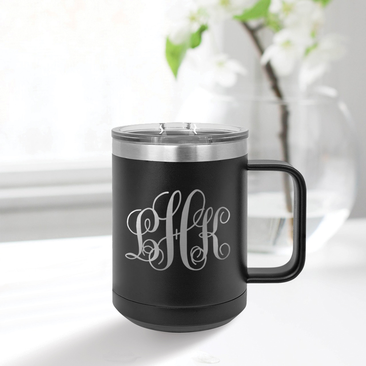 Script Monogram 15 Oz Mug Noteworthynotes