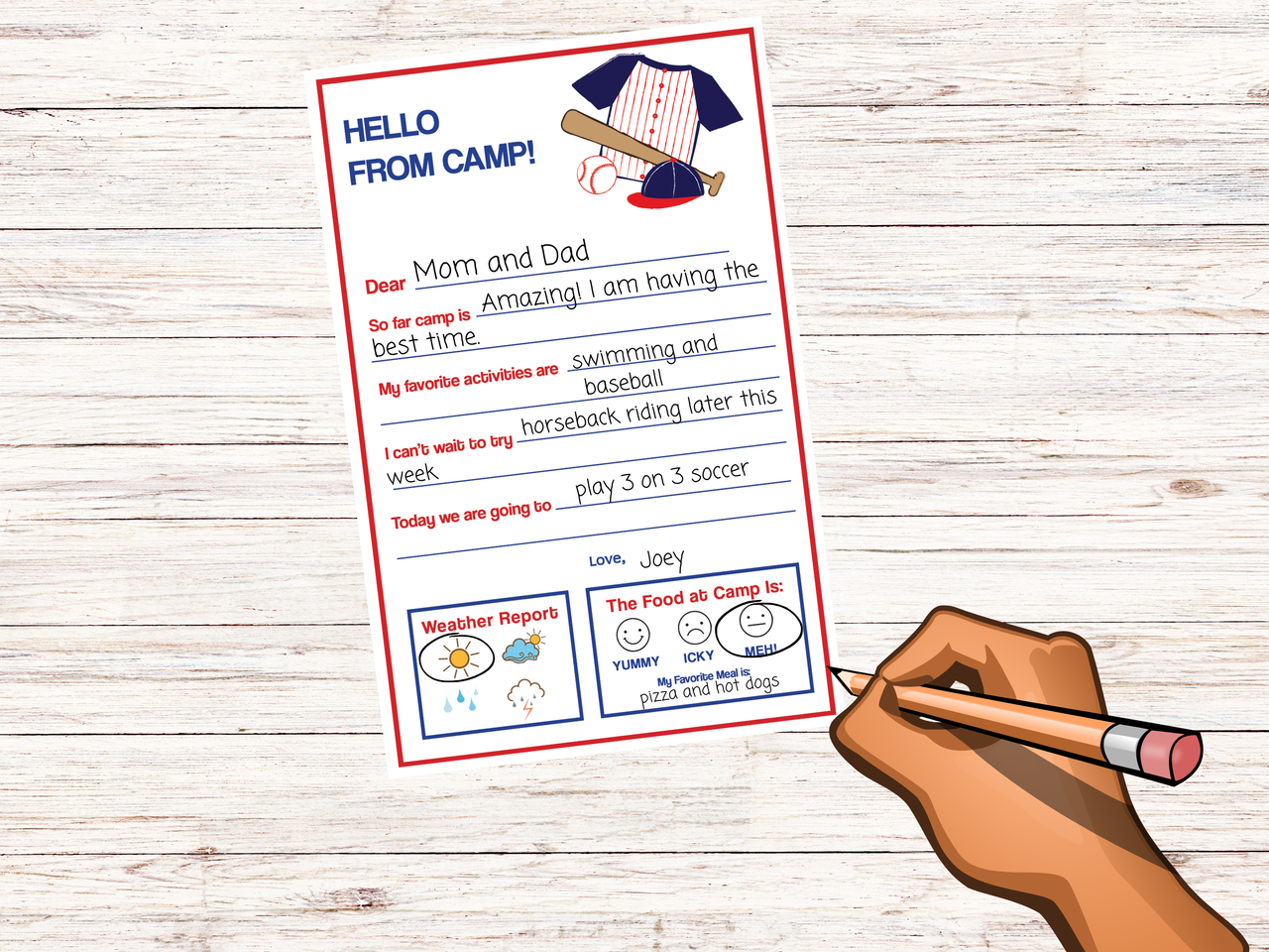 Vintage Sports Camp Letter Sheets - Digital Download | NoteworthyNotes