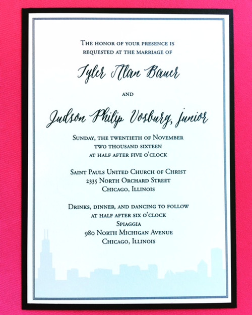 Tyler and Judson: Wedding Invitation - NoteworthyNotes