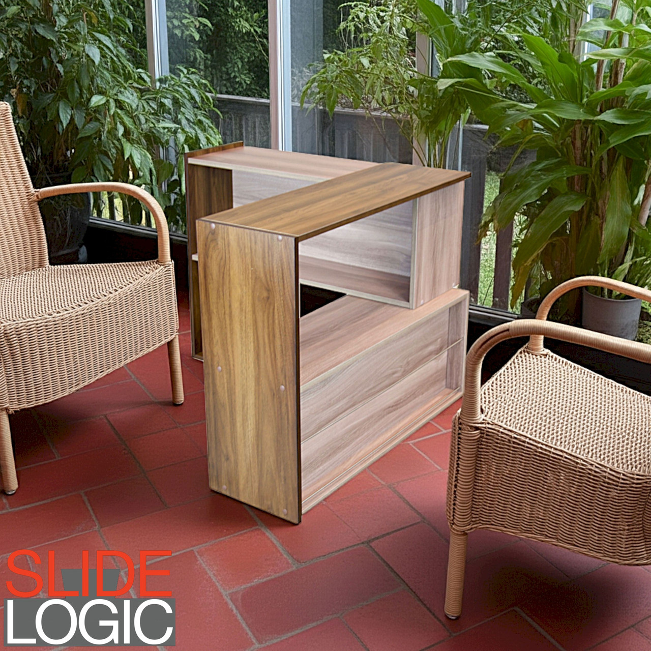 Expandable Console/Bookcase | Slide Logic
