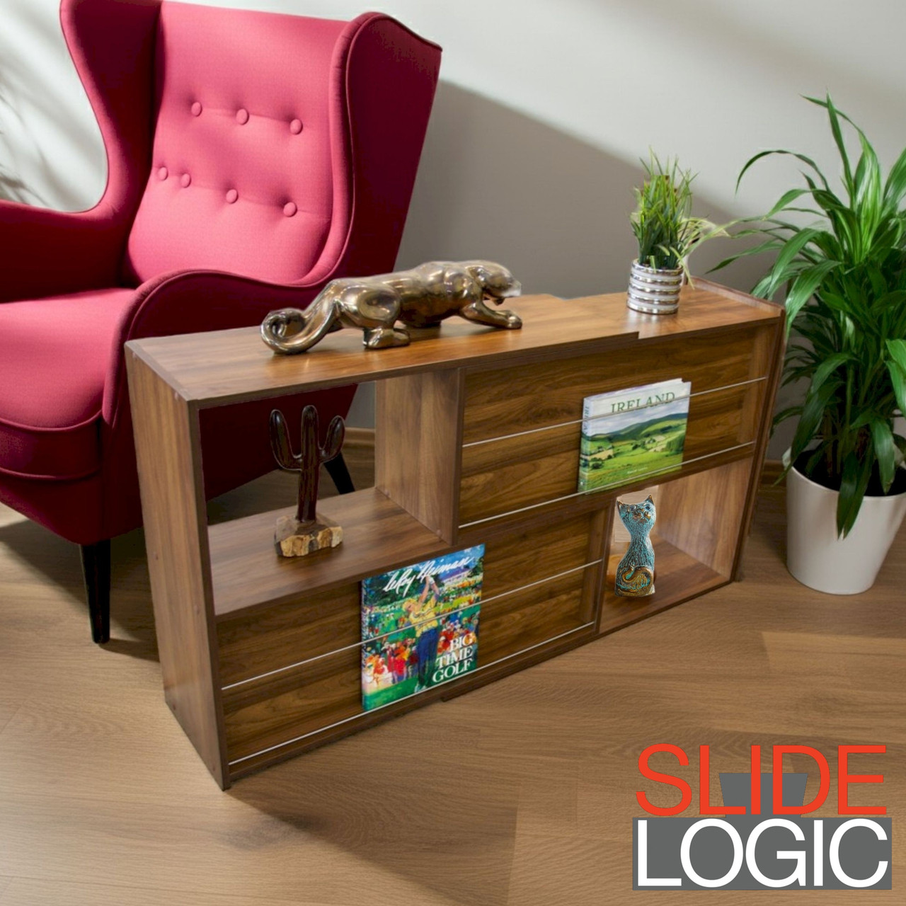 Expandable Console/Bookcase | Slide Logic
