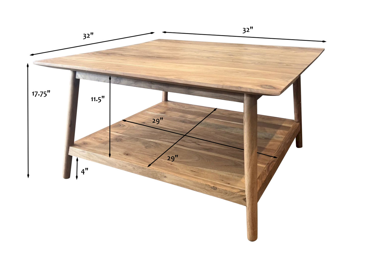 Acacia Square Coffee Table | Fairway Avenue Home