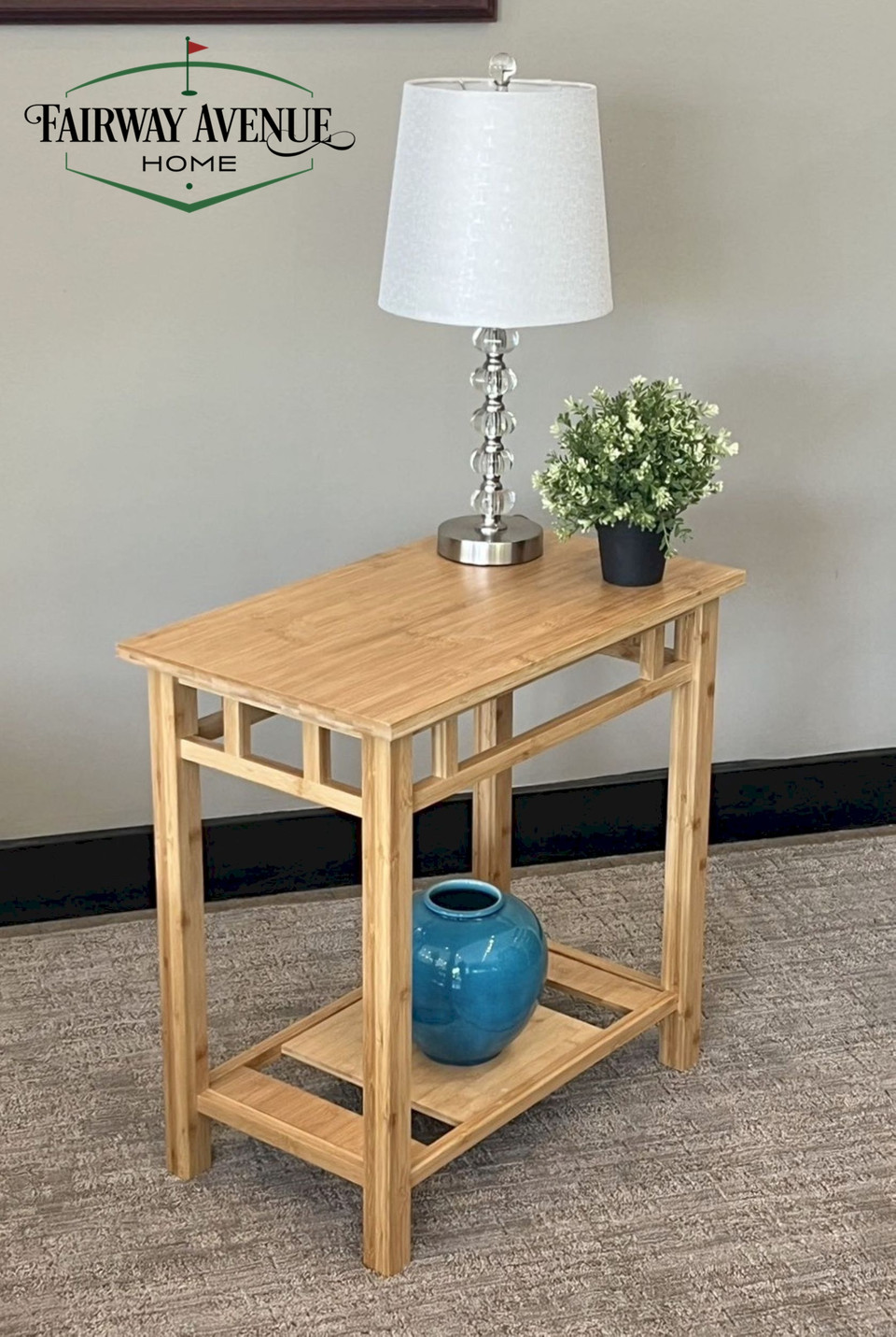 Bamboo Zen Recliner Table with Bottom Shelf | Fairway Avenue Home