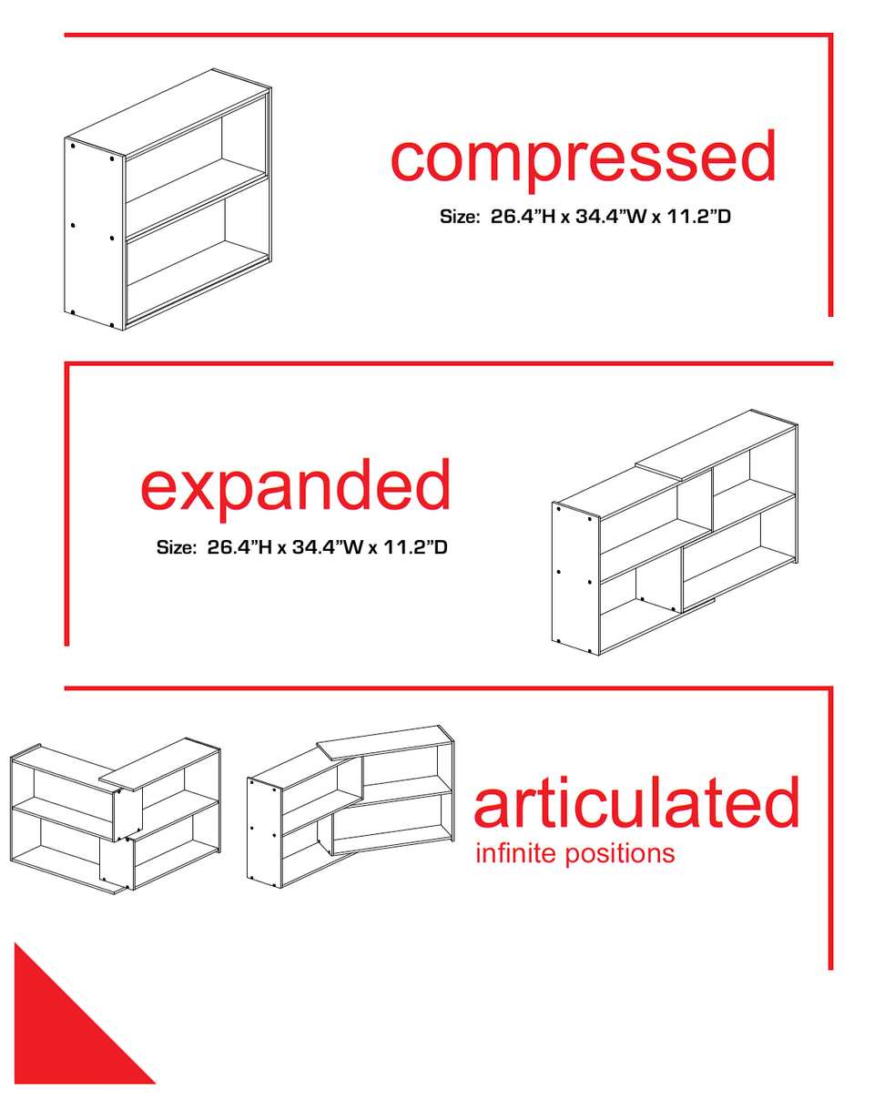 Expandable Console/Bookcase | Slide Logic