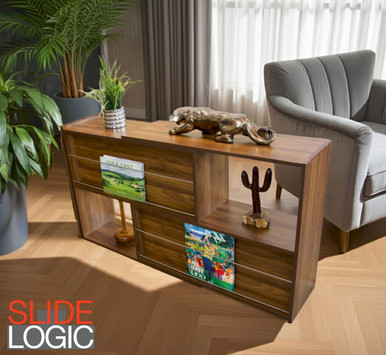 Expandable Console/Bookcase | Slide Logic