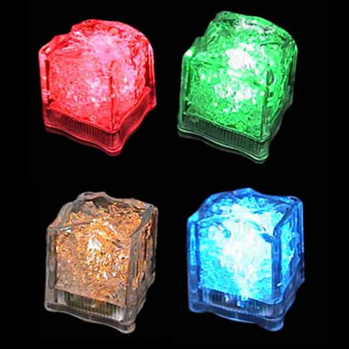 Led water activated ice cube