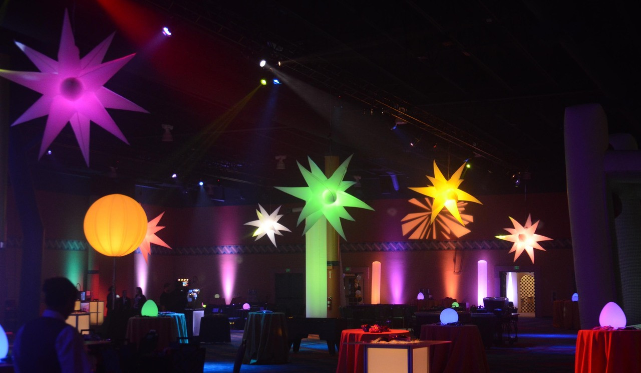 LED inflatable stars club decoration