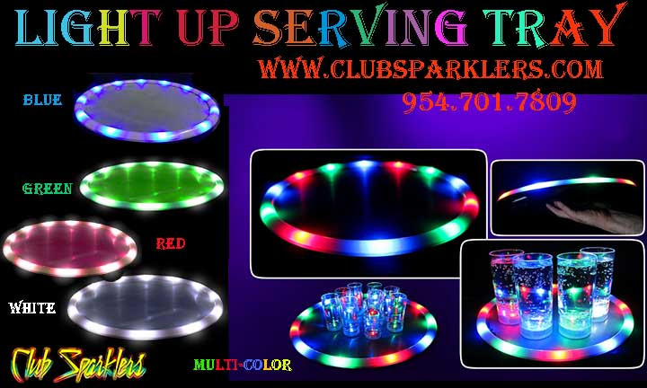 Serving tray, light up tray, led serving tray, plastic serving tray