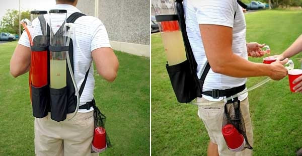 Backpack dual dispenser , beer,alcohol ,party, drinks, shots, cylinder ...