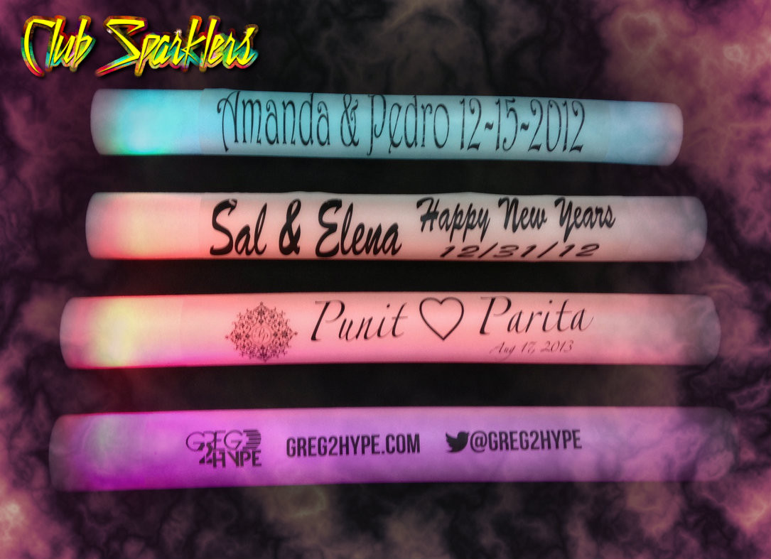 16 inch Led custom foam sticks, wedding foam sticks,personalized foam stick