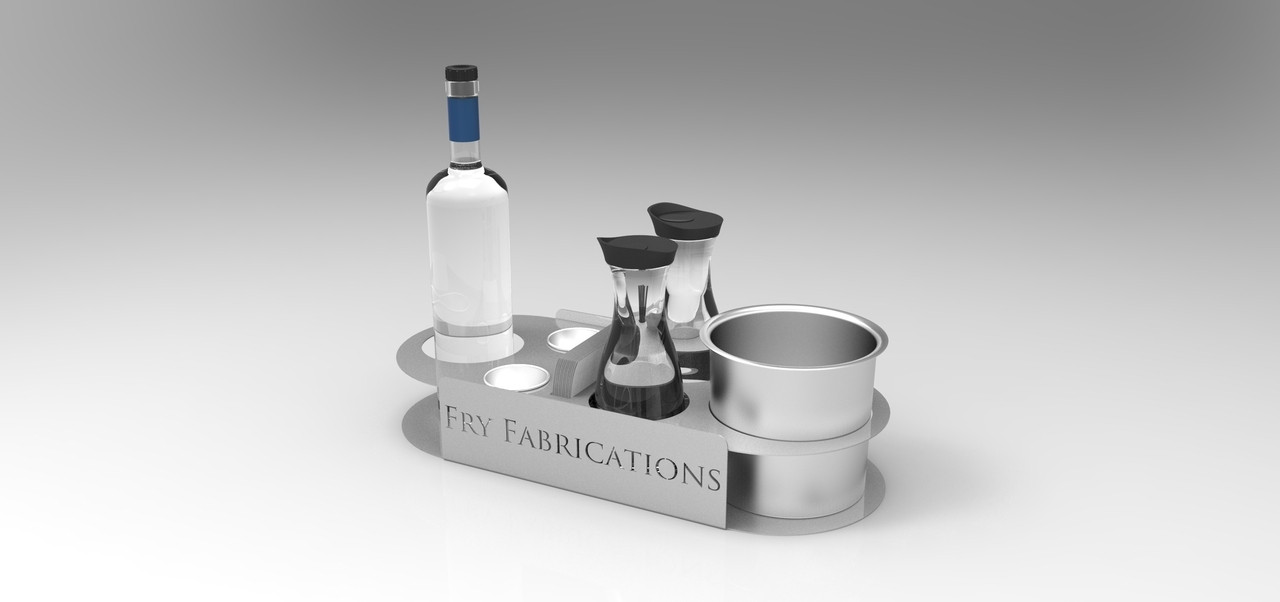 Bottle vip serving tray elite