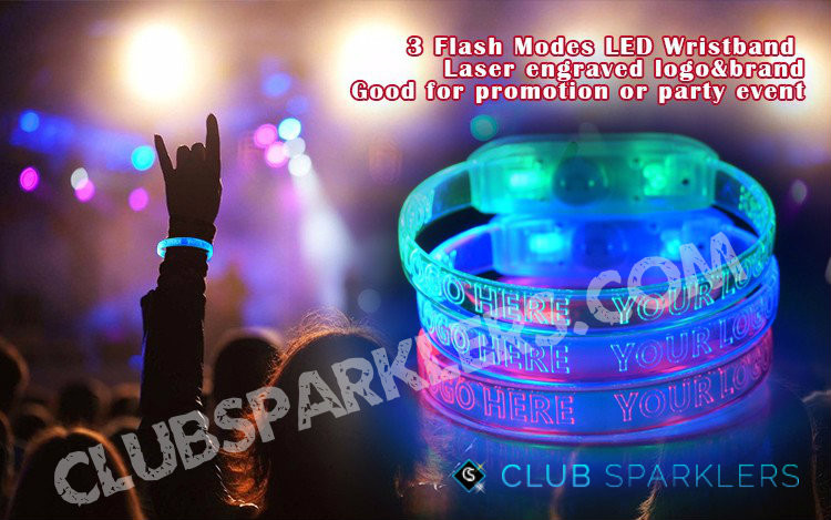 Led Wristbands |Personalized Wristbands | Led Bracelets Club Sparklers
