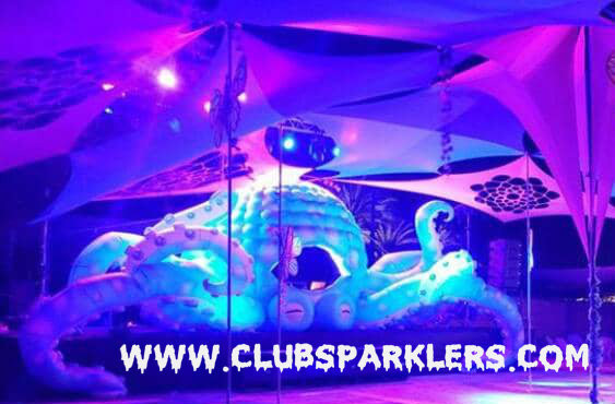 LED Inflatable Octopus DJ Booth - 26' Foot - CLUB SPARKLERS