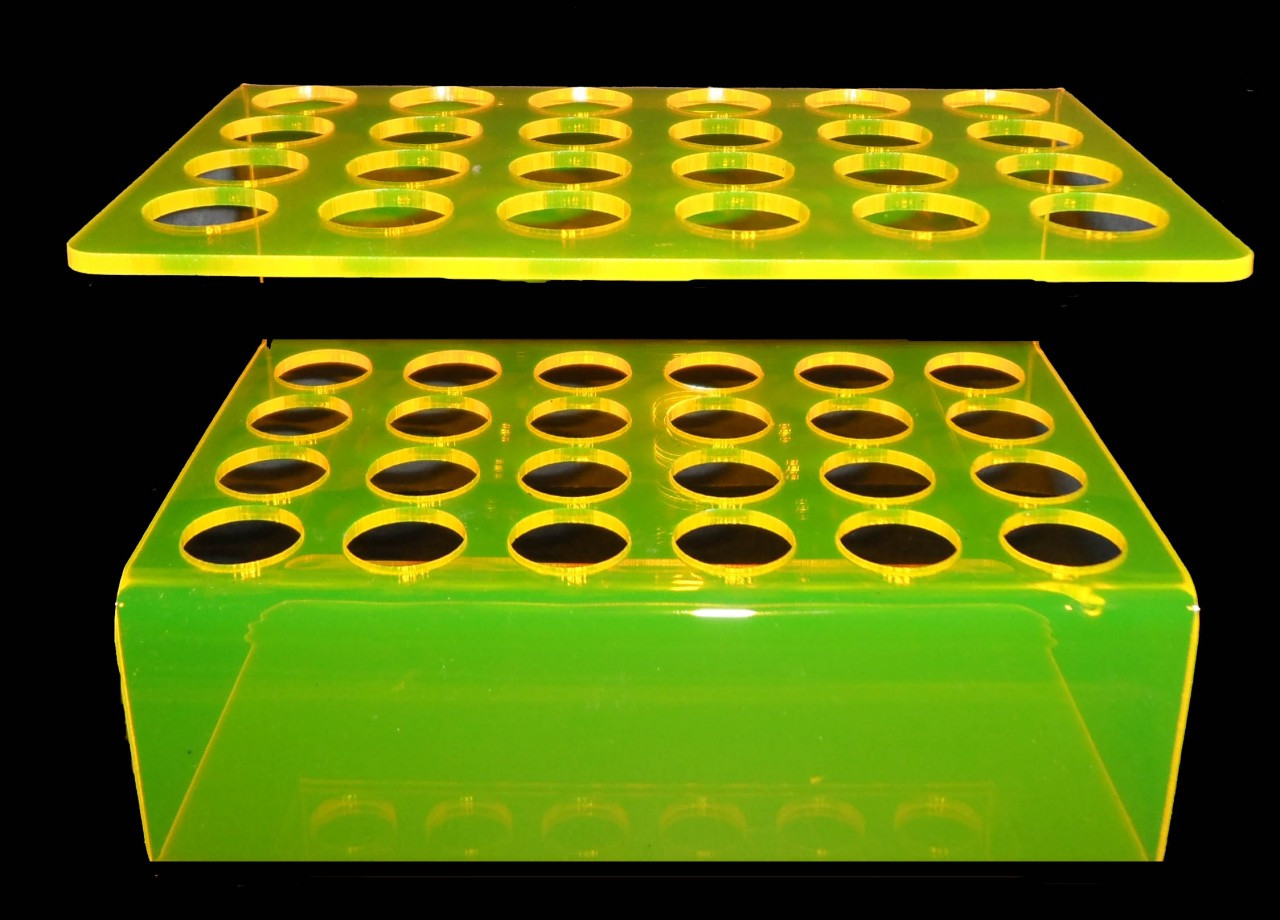 Acrylic Test Tube Rack, shooter rack,